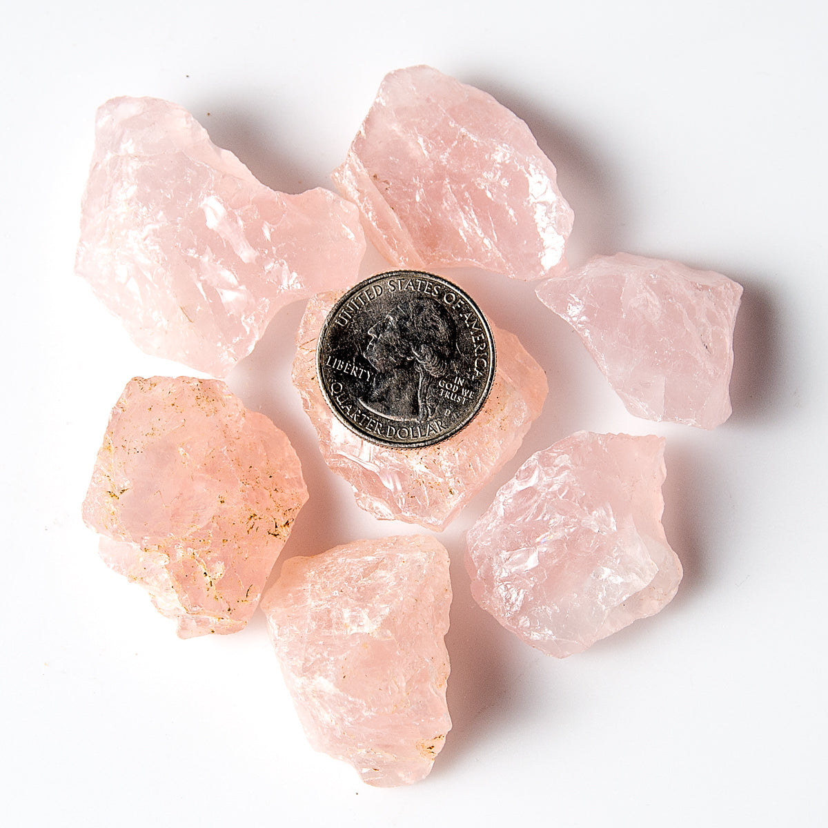 Medium Raw Madagascar Rose Quartz Rough Gemstones | Tree of Life Gems
